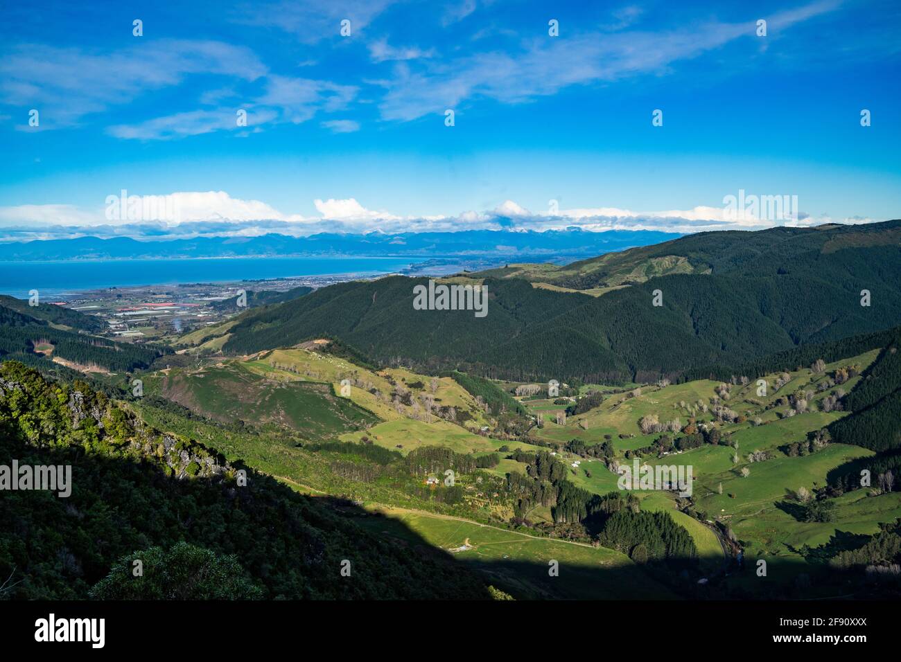 Hawkes lookout with nice lighting during golden hour Stock Photo - Alamy