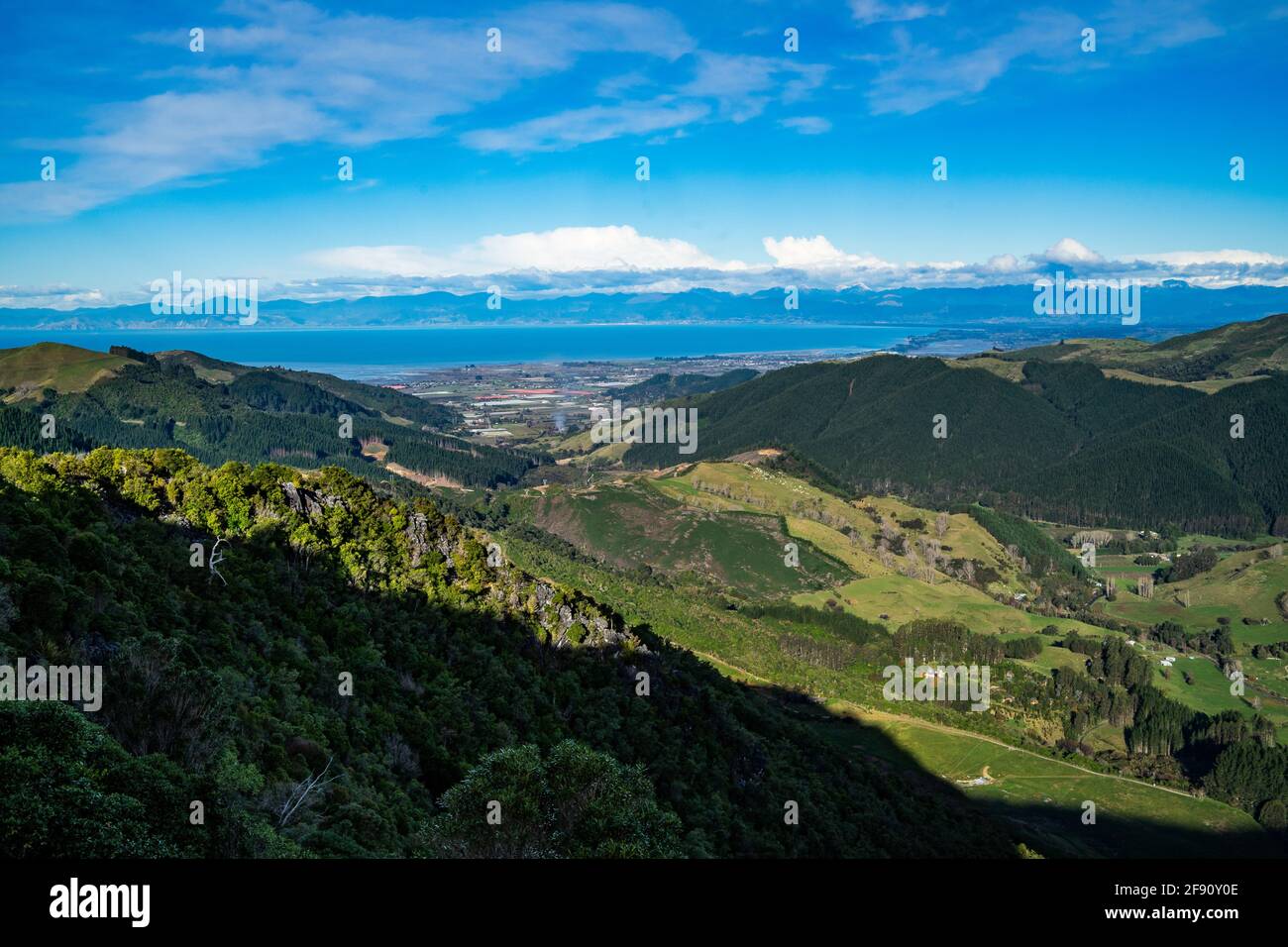 Hawkes lookout with nice lighting during golden hour Stock Photo - Alamy
