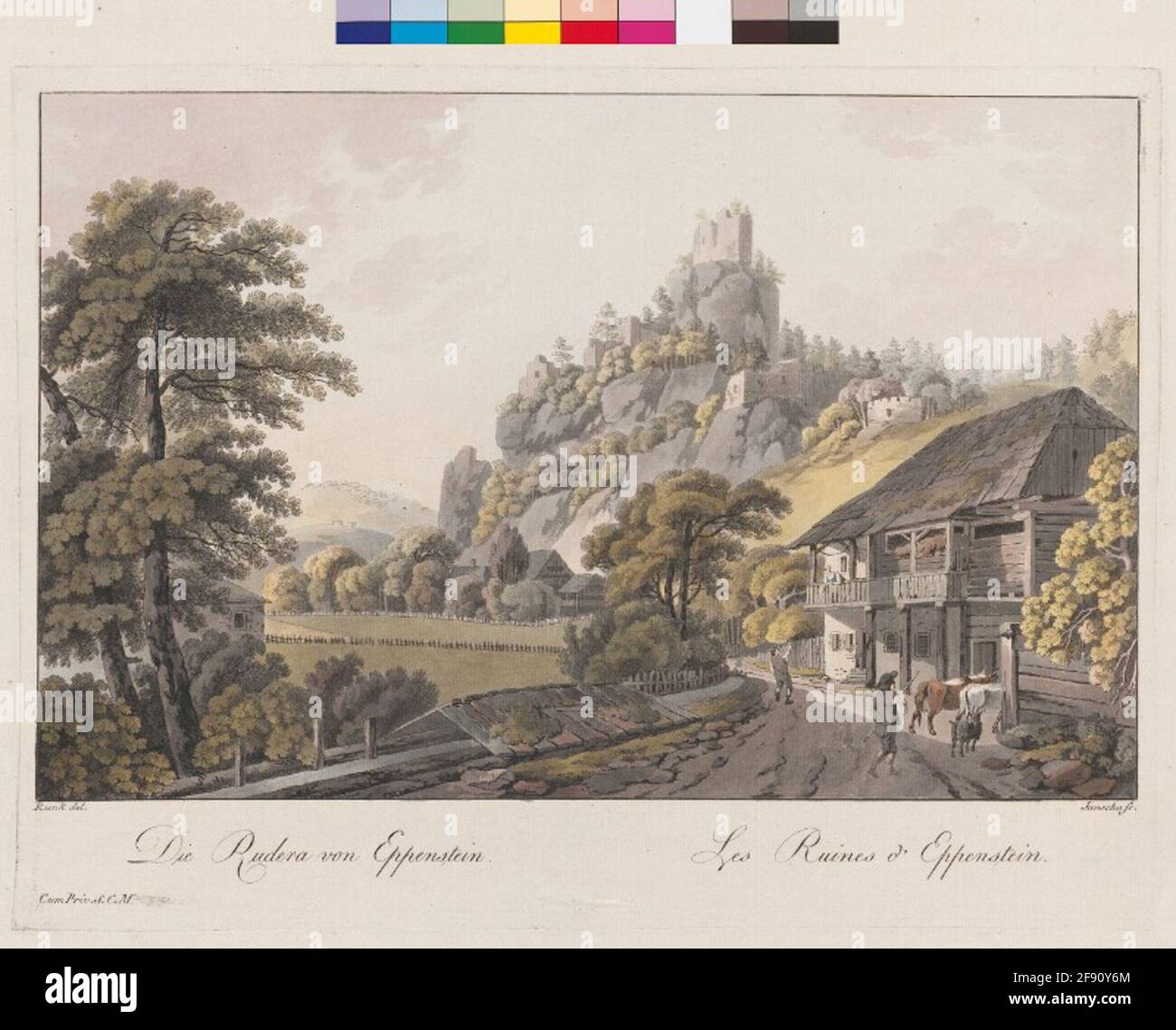 The Rudera of Epppenstein. Les Ruines d'Eppenstein Stock Photo - Alamy