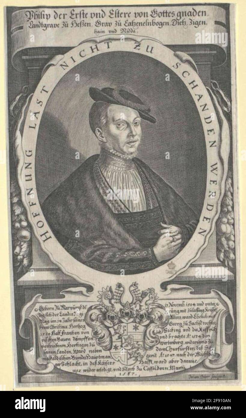 Philipp I The Grand, Landgrave of Hesse Stecher: Dürr, Johann (1600 ...