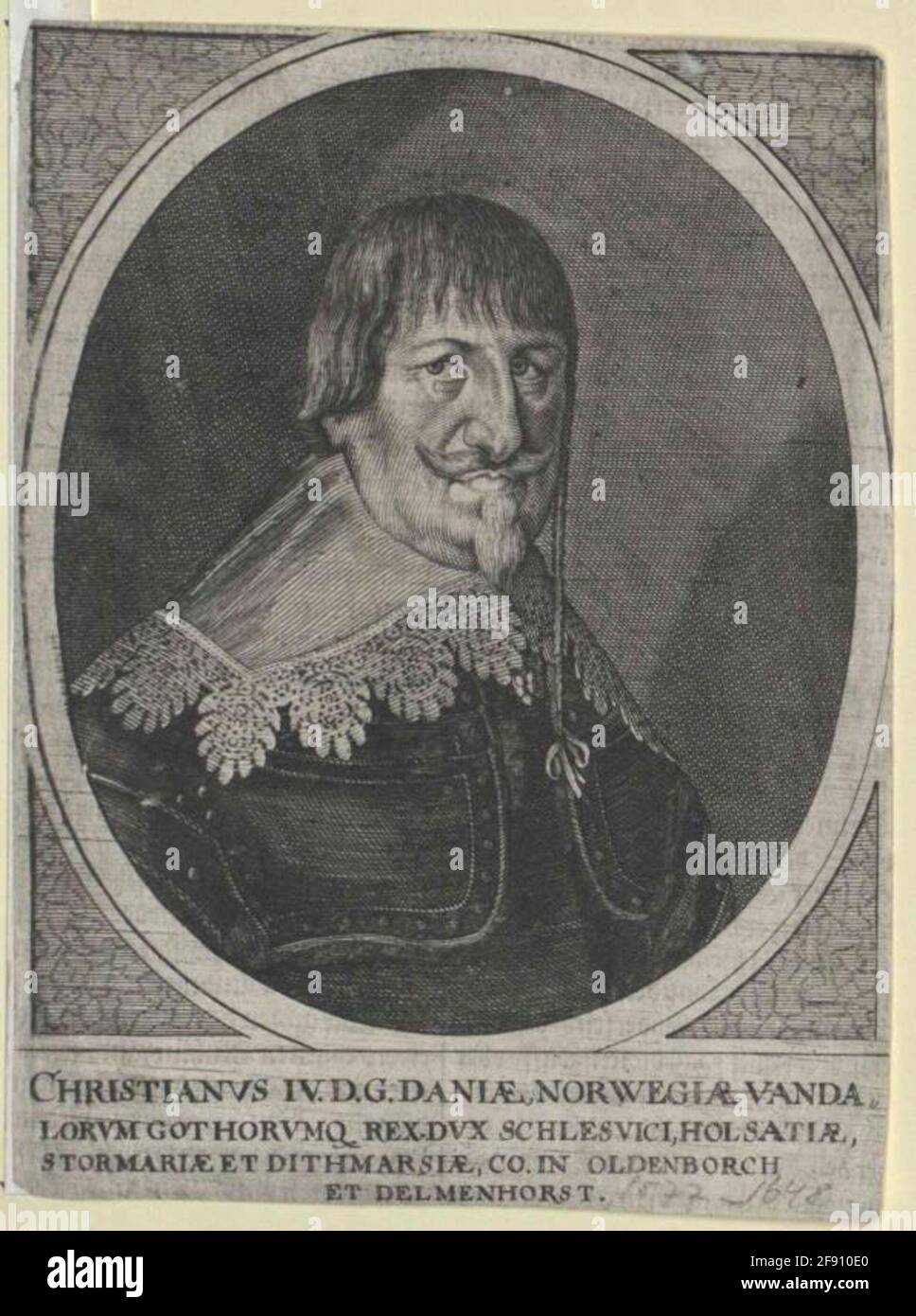 Christian IV., King of Denmark 1633/1738 Stock Photo - Alamy