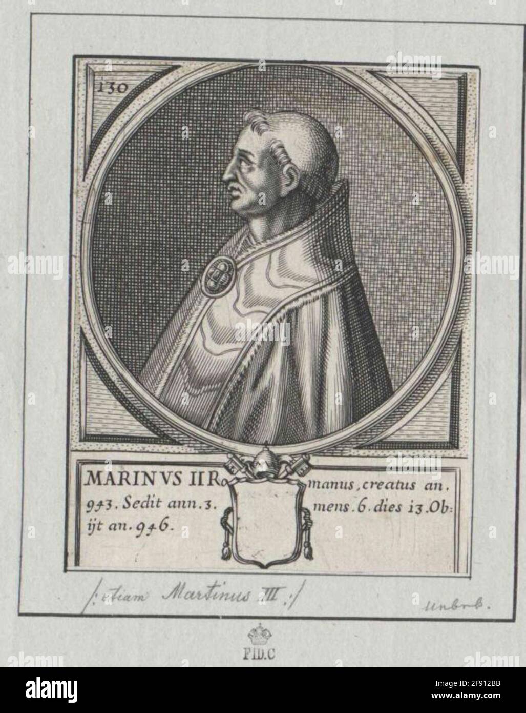 Marinus II., Pope Stock Photo - Alamy