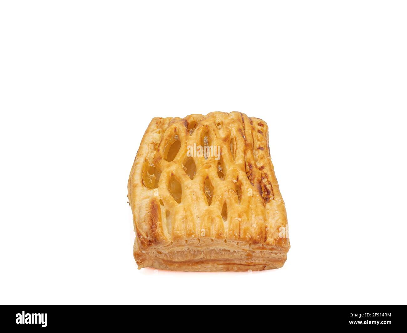 Pineapple pie, a close up of homemade crispy pineapple puff pastry ...