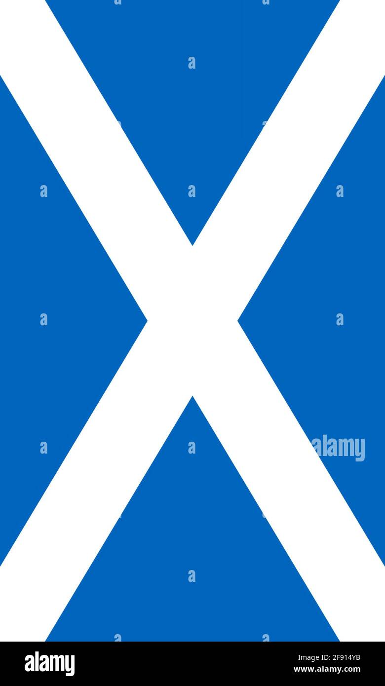 Vertical illustration of Scotland national flag icon Stock Photo - Alamy