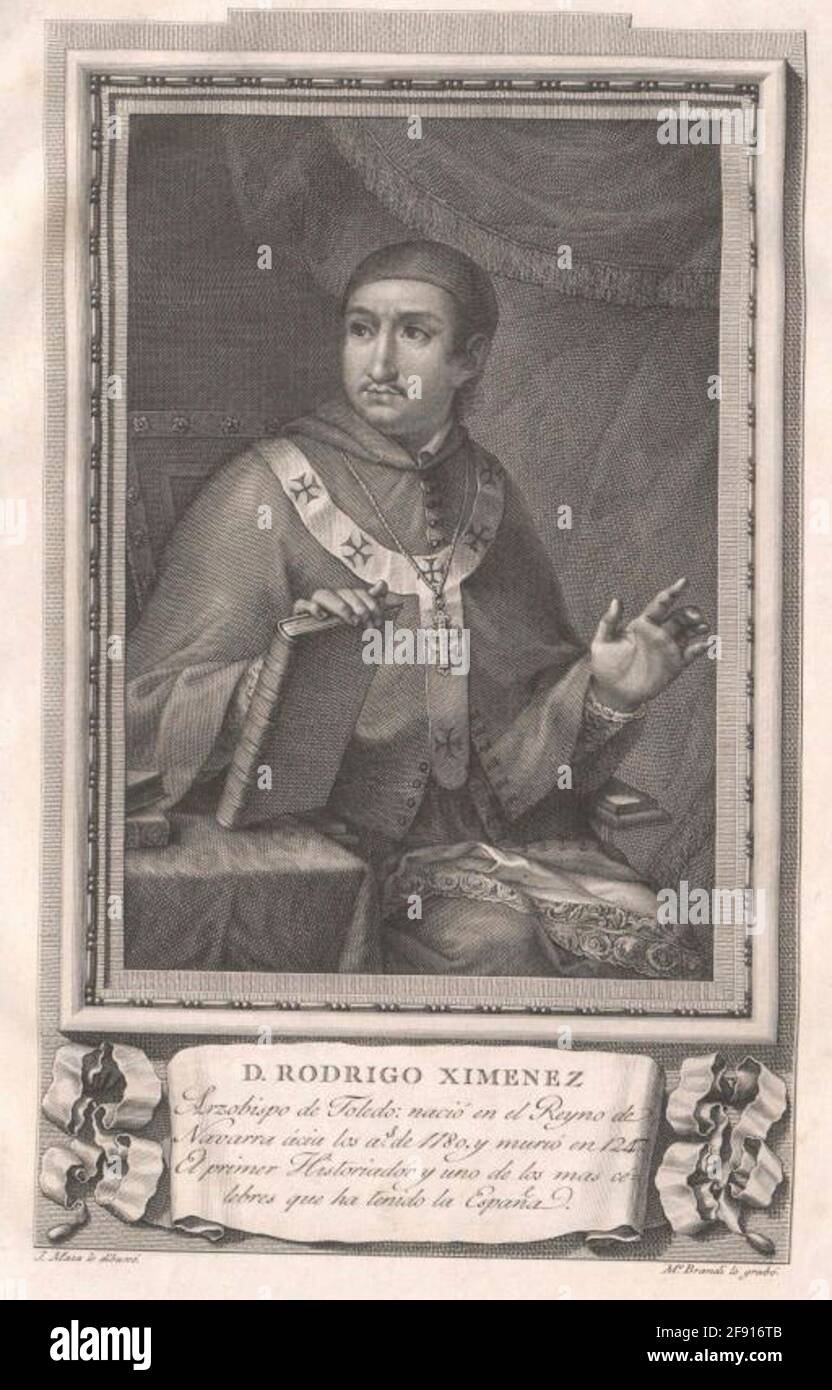 Rodrigo Jiménez de Rada, Archbishop of Toledo Stock Photo - Alamy