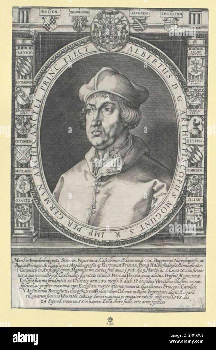 Albrecht, Markgrave von Brandenburg, Elector of Mainz Stecher: Furck ...