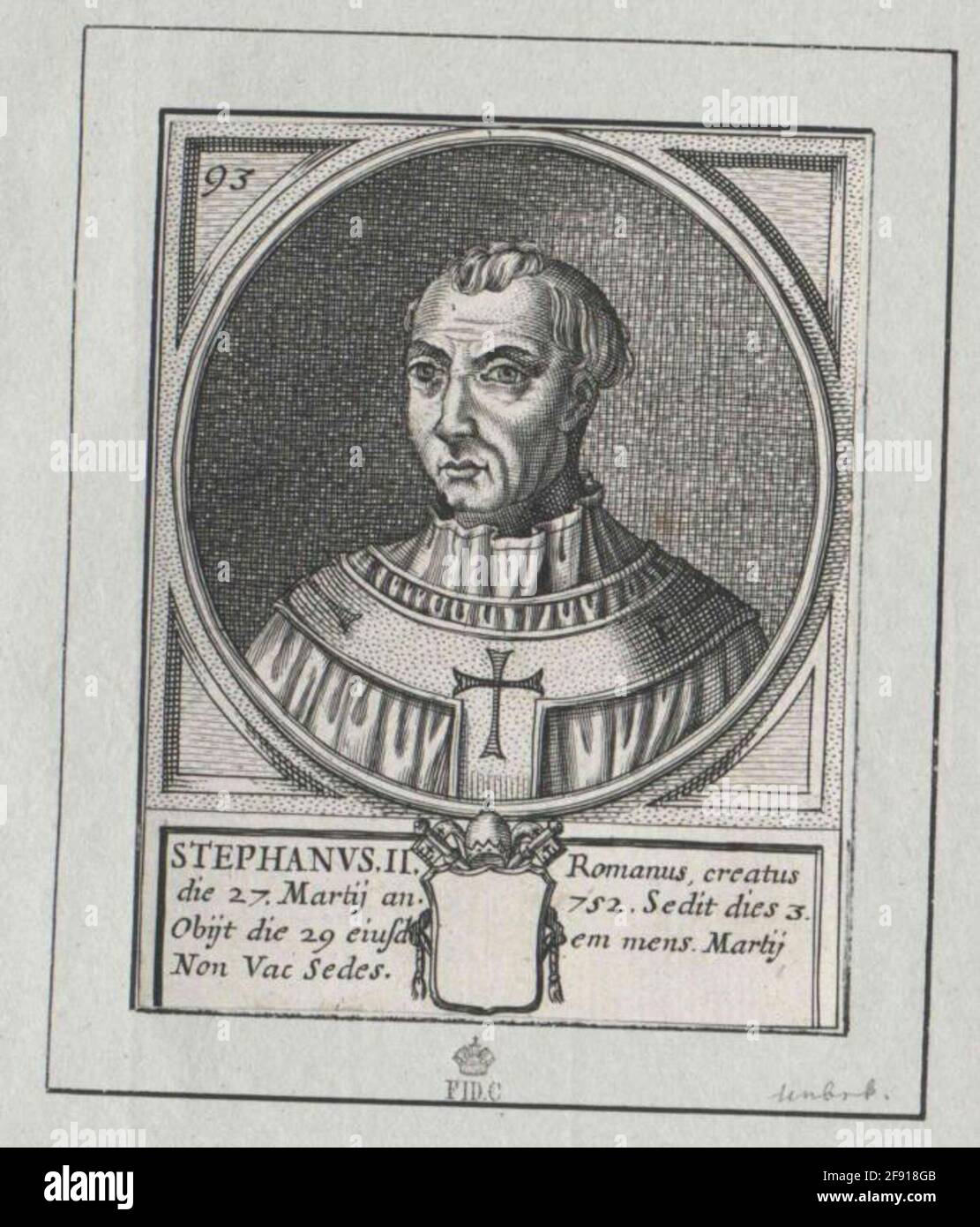 Stephan II., papa Stock Photo - Alamy