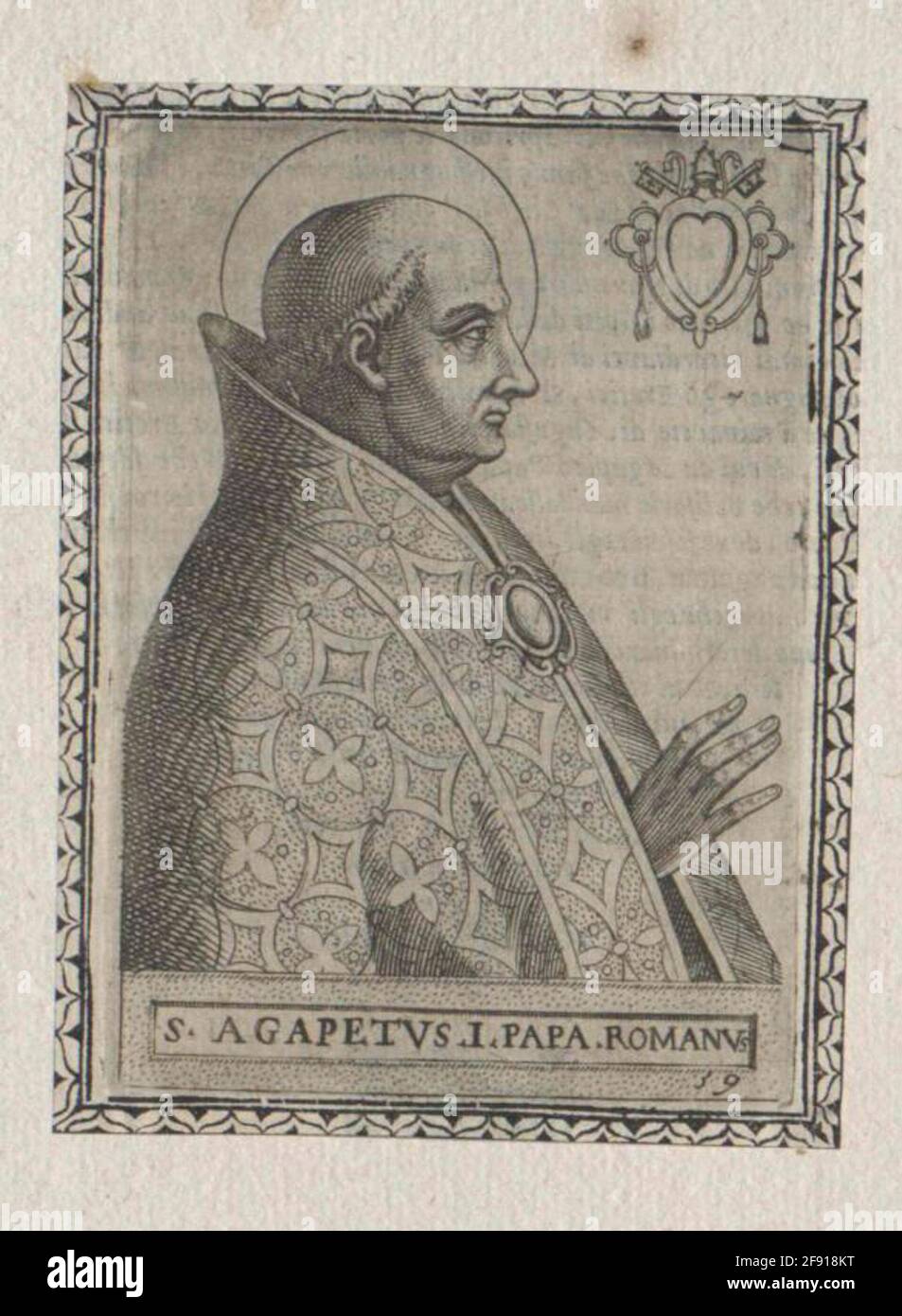 Agapetus I., Pope Stock Photo - Alamy