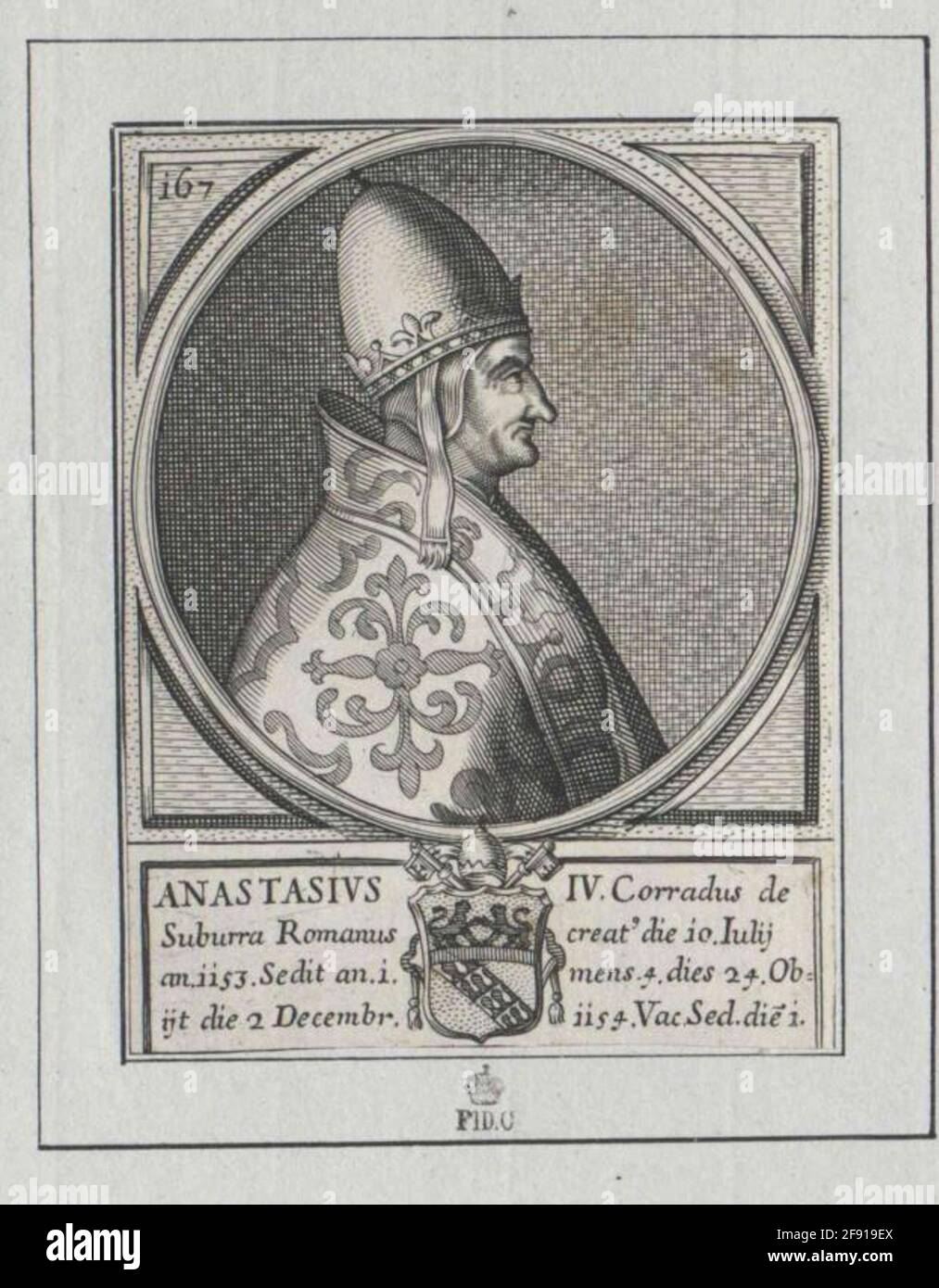 Anastasius IV., papa Stock Photo - Alamy