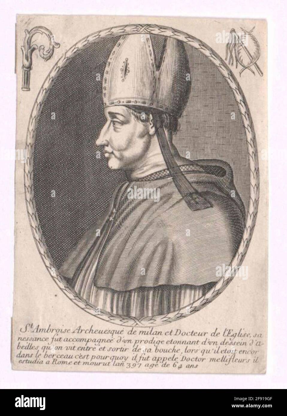 Ambrosius of Milan, saint Stock Photo - Alamy