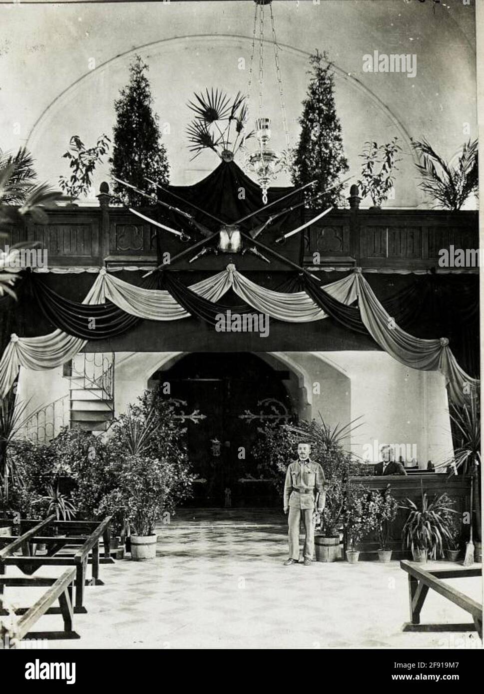 Interior, with military food, the cemetery church to the Holy Cross in ...