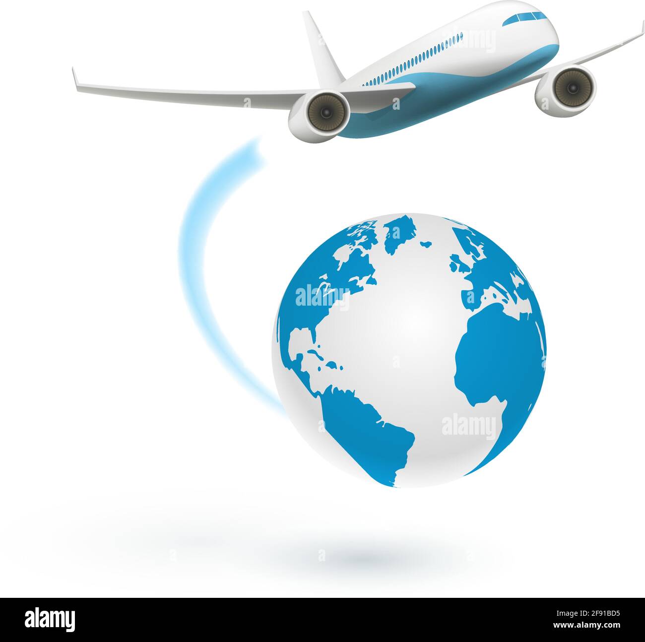 Plane Flying Around Globe High Resolution Stock Photography and Images ...