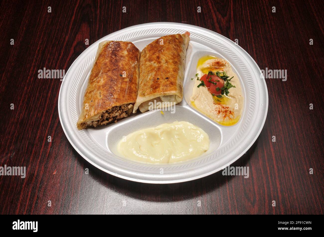 Delicious Greek dish known best as shawarma Stock Photo - Alamy