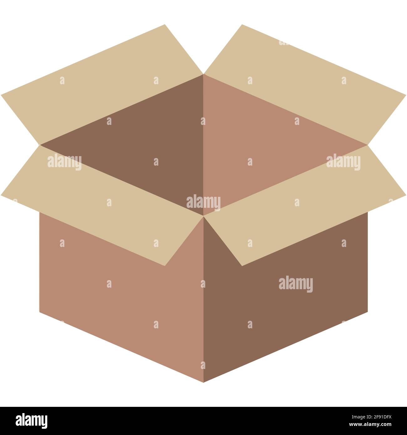 cardboard box package service delivery empty illustration Stock Photo ...