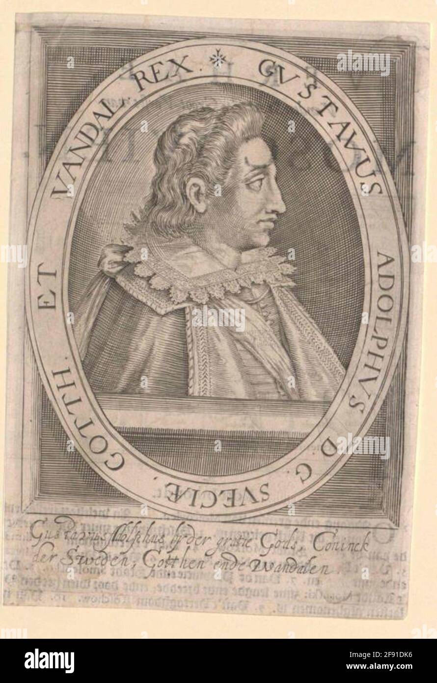 Gustav II. Adolf, King of Sweden Stecher: Clerceck, Nicolaes de Stock ...