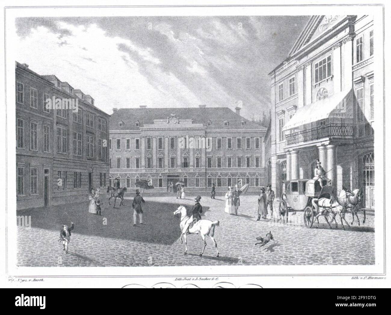 The bathing place in Teplitz Stock Photo - Alamy