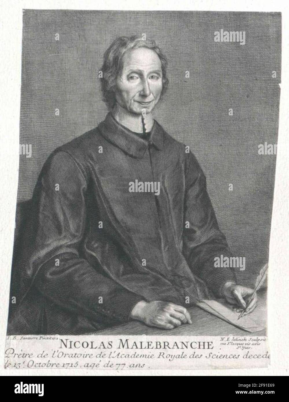 Malebranche, Nicolas Maler: Santerre, Jean-BaptisteStecher: Edelinck ...