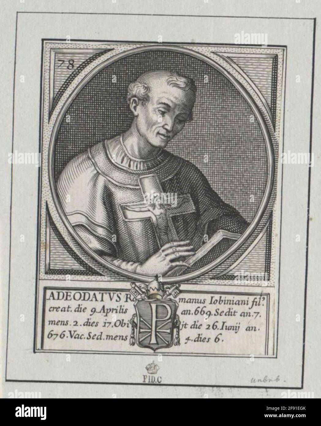 Adrian 2., A pope Stock Photo - Alamy