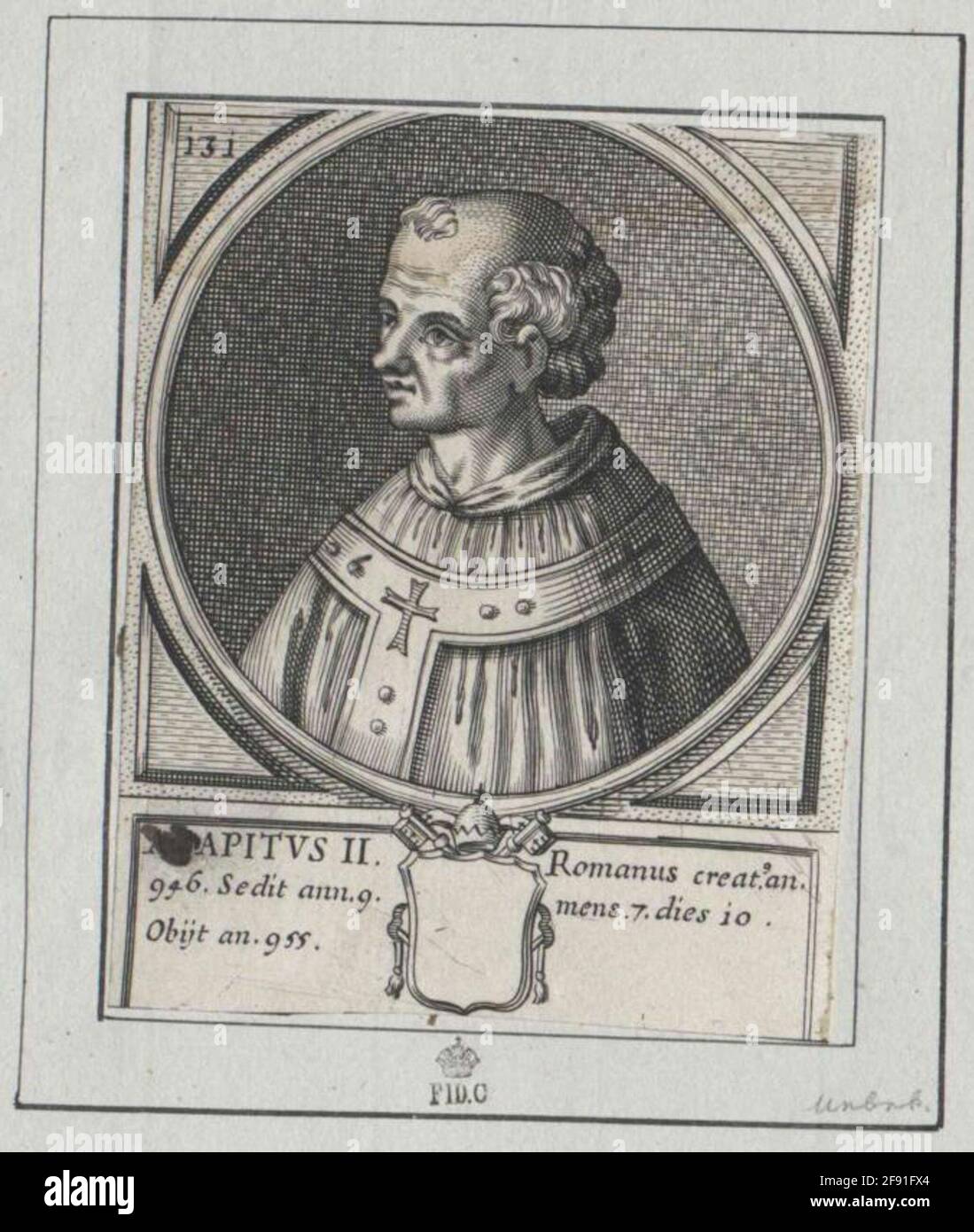 2 agapitus., A pope Stock Photo - Alamy