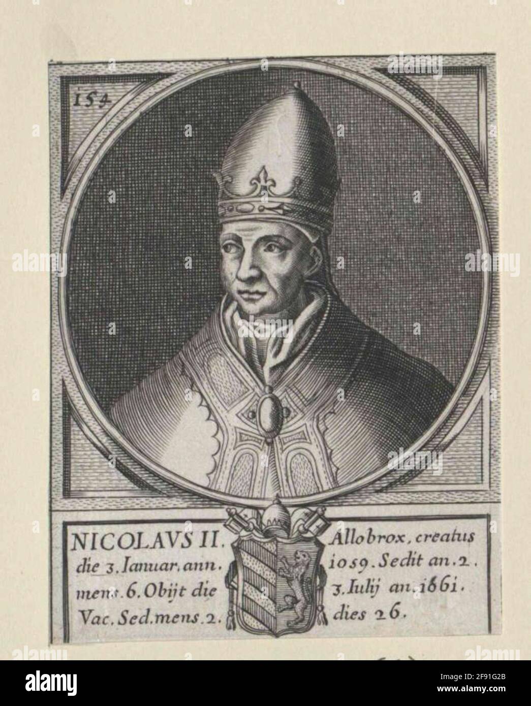 Nikolaus II., Papa Stock Photo - Alamy
