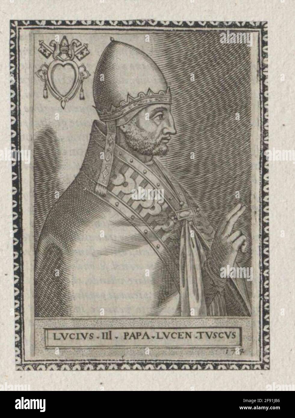 Lucius, 3., The pope Stock Photo - Alamy