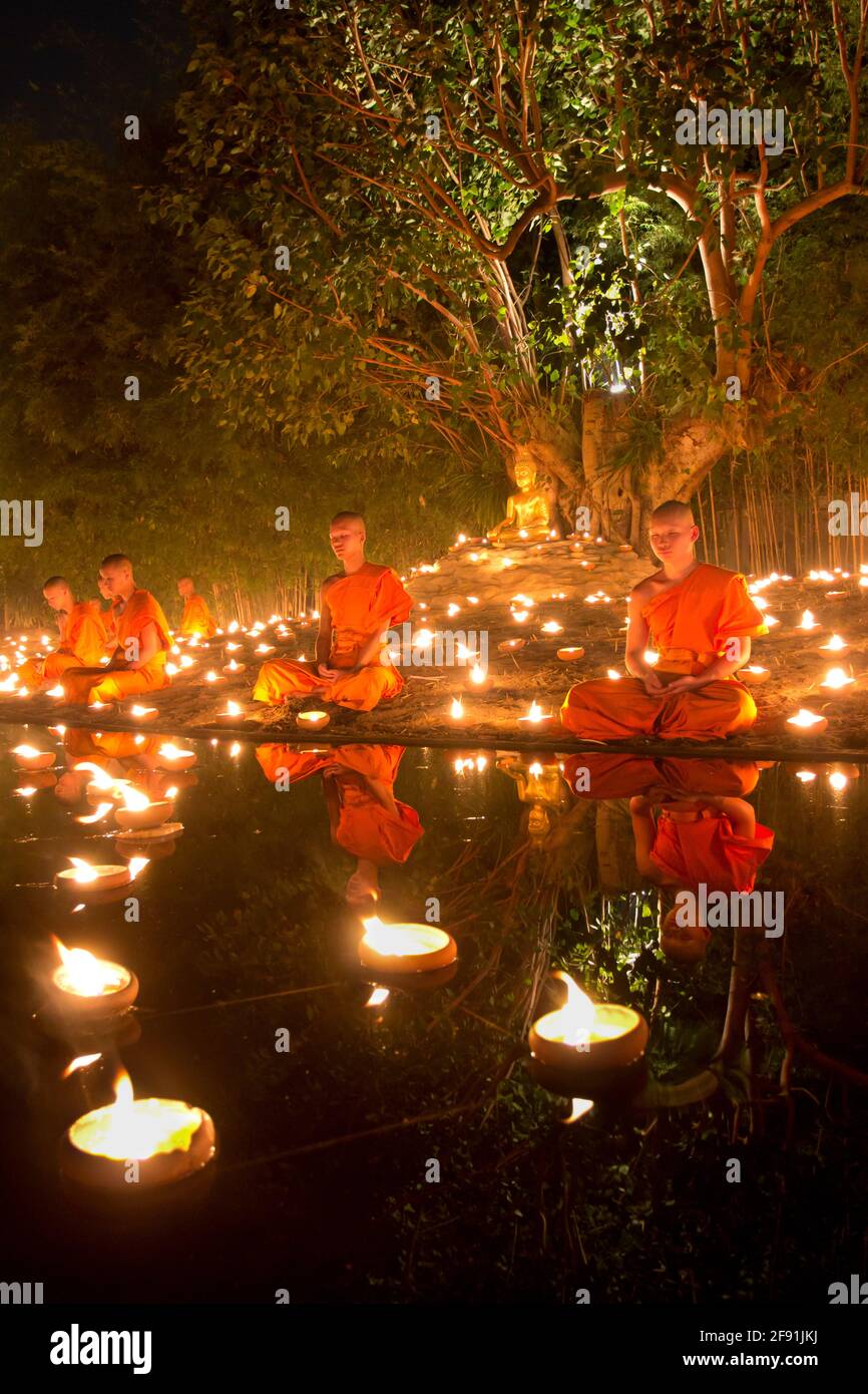 CHIANG MAI THAILAND - FEBUARY 25 : Magha Puja Day is an important ...