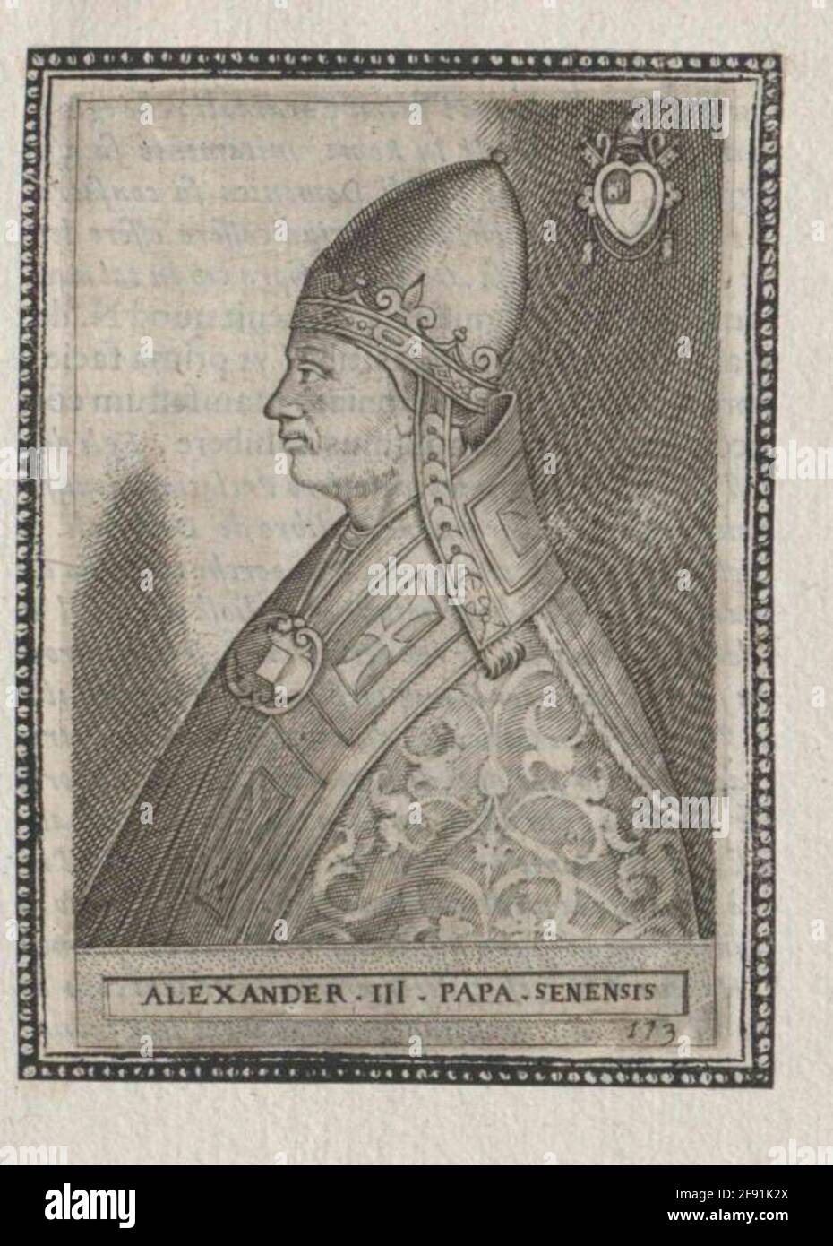 Alexander III., papa Stock Photo - Alamy