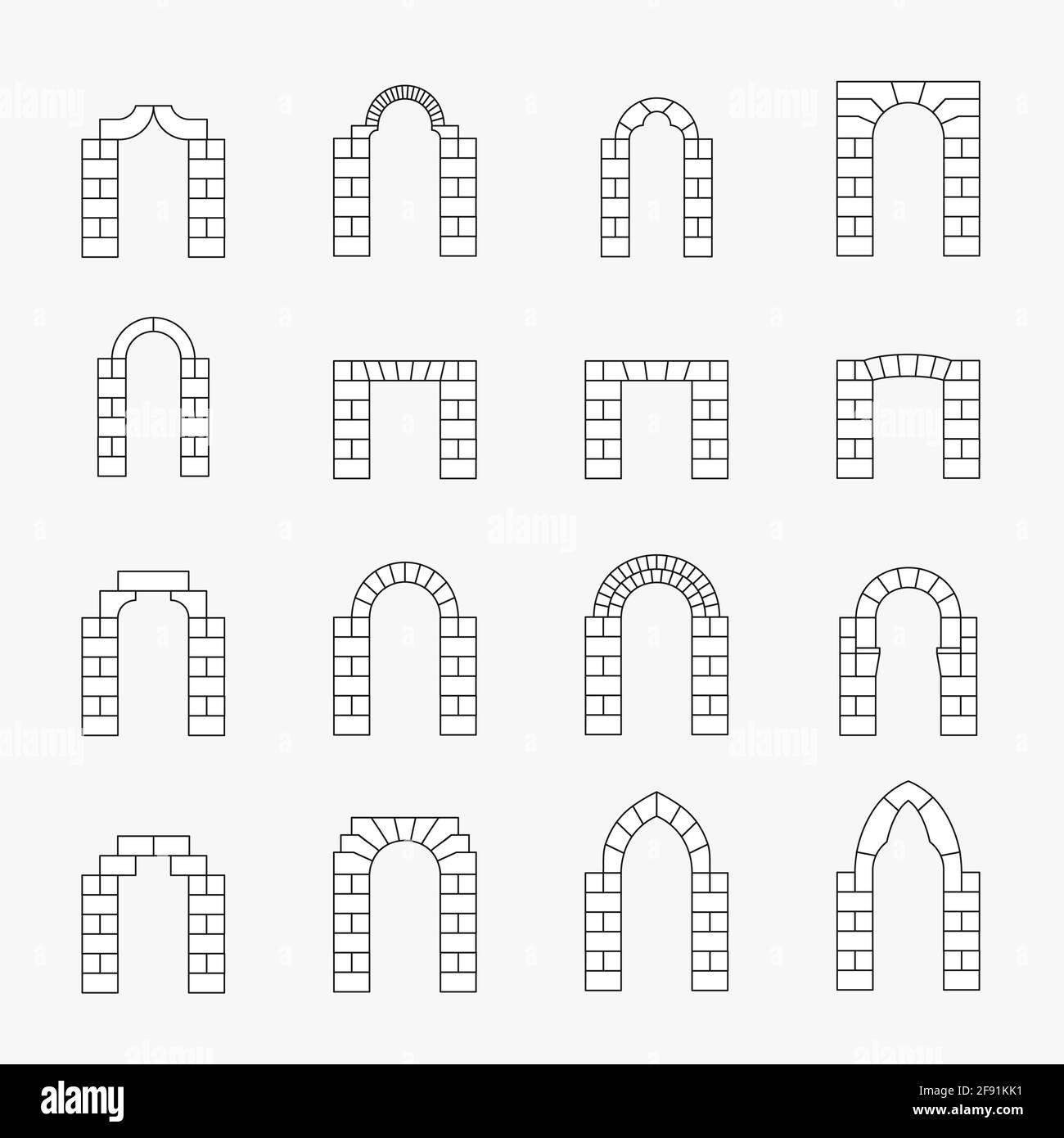 Archway Silhouette Stock Vector Images - Alamy