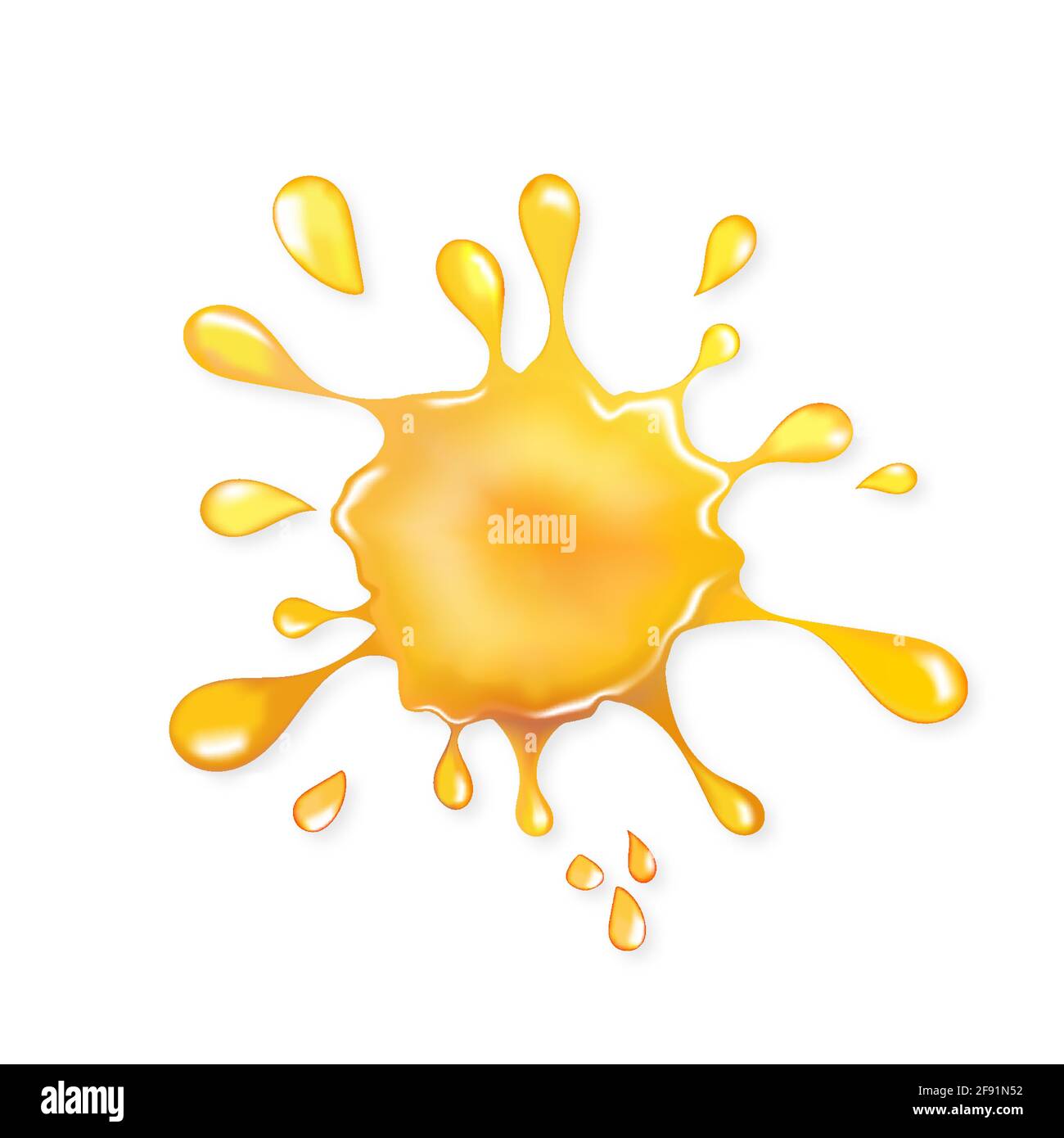 Yellow blob. Glossy slime blot. Vector Illustration. Realistic color ...