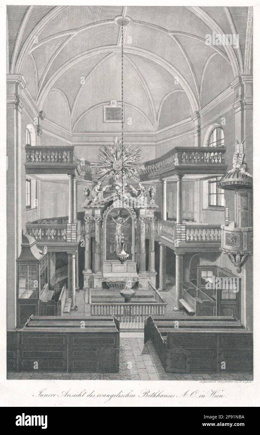Internal view of the Protestant Bethhaus A. C. in Vienna Stock Photo ...