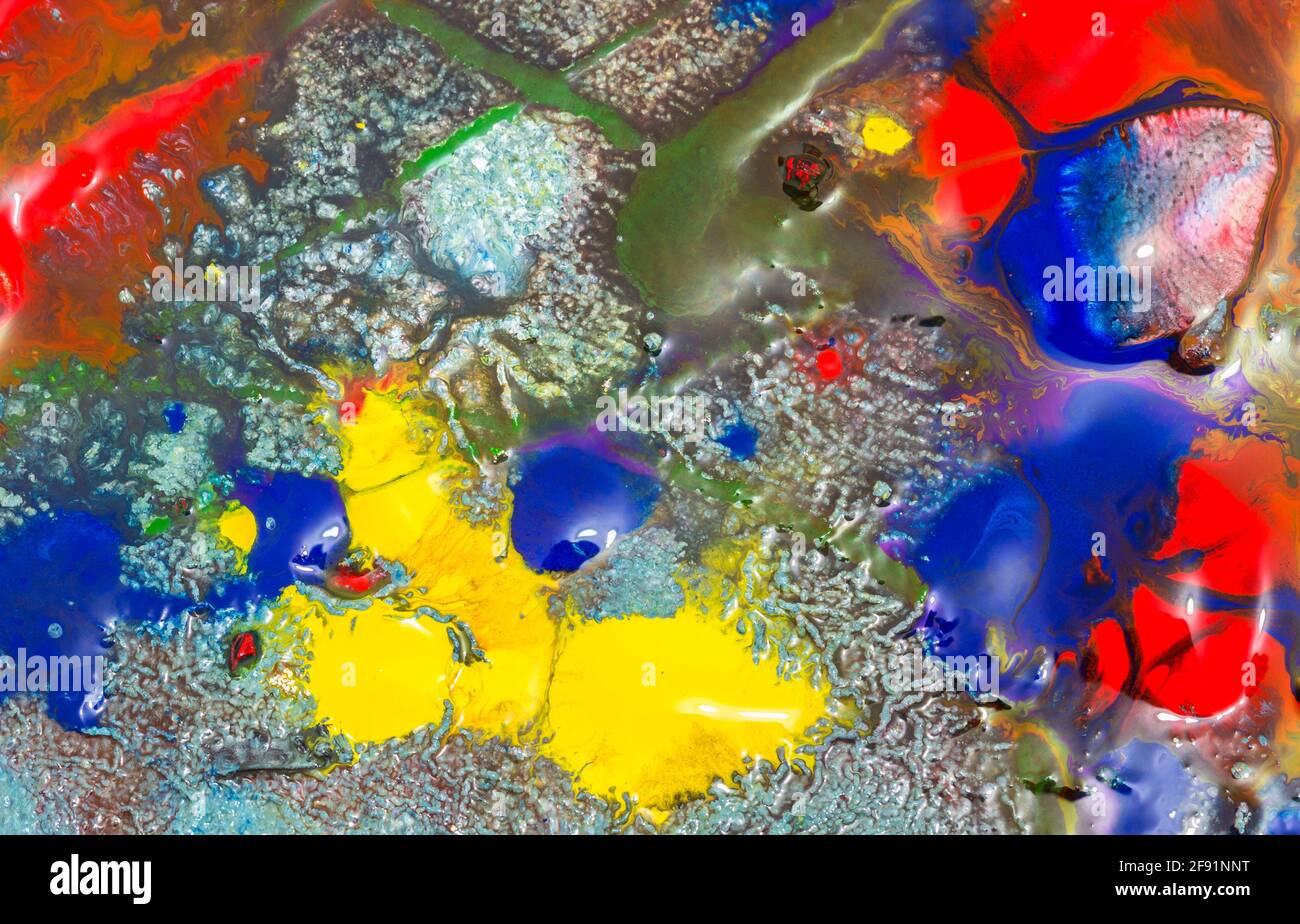 Colorful abstract illustration of mixed paints Stock Photo - Alamy