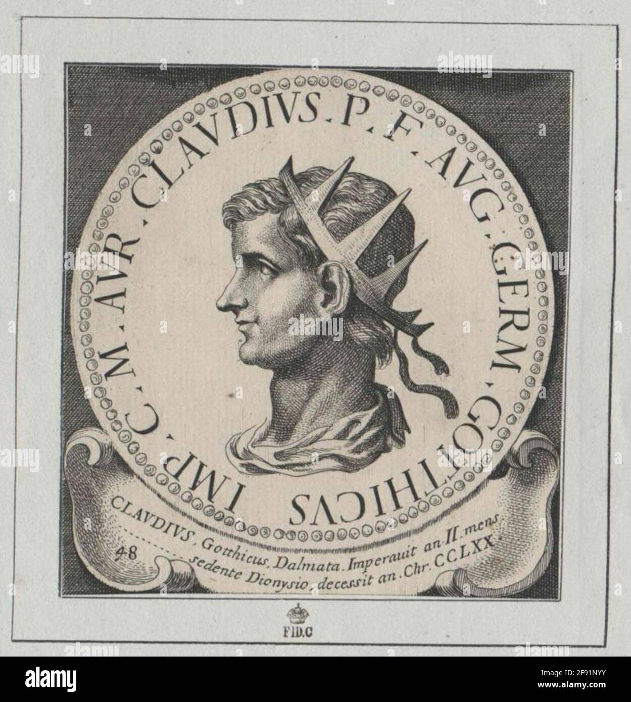 Claudius II Gothicus, Roman Emperor Stock Photo - Alamy