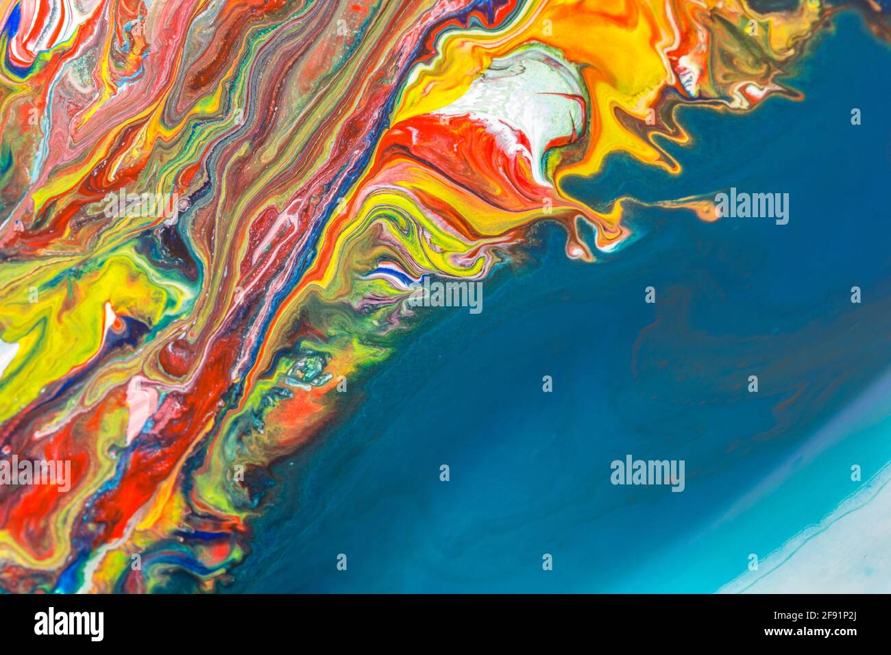 Colorful abstract illustration of mixed paints Stock Photo - Alamy