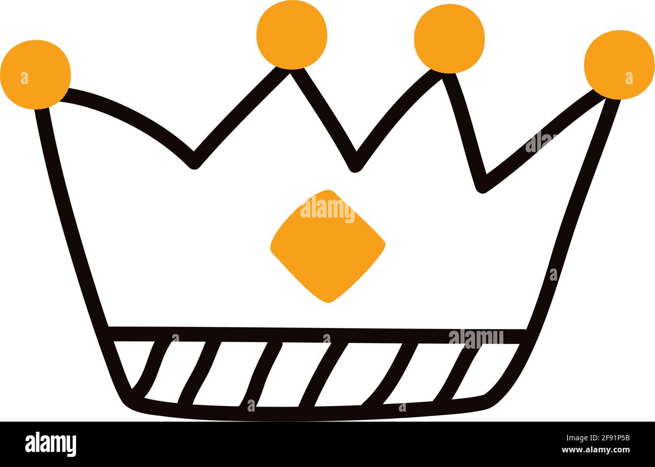 cute crown doodle style icon Stock Vector Image & Art - Alamy