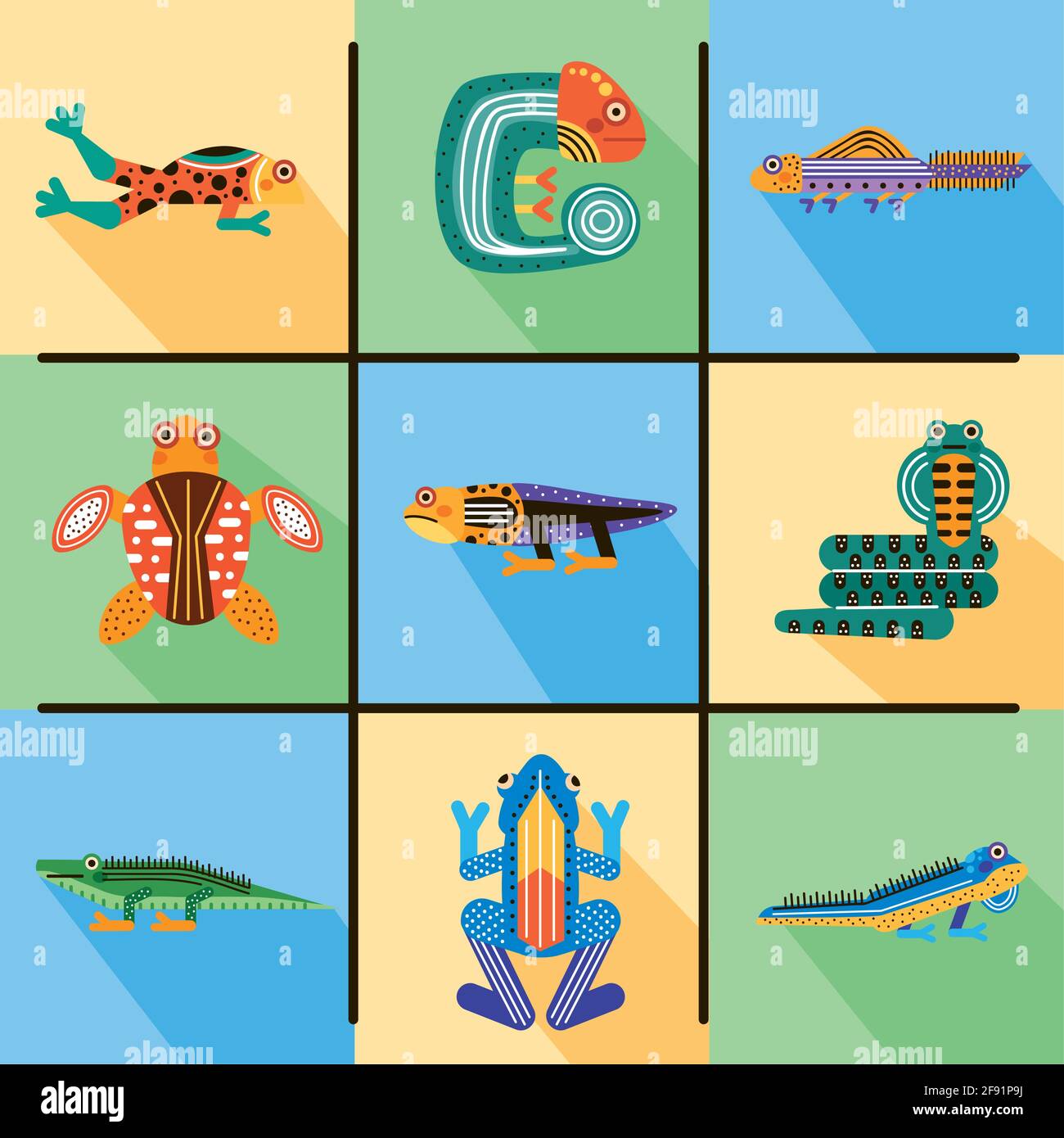Amphibians Stock Vector Images - Alamy