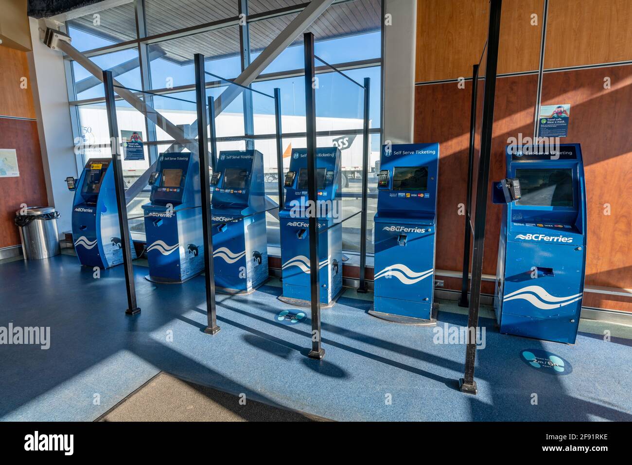 BC Ferries Tsawwassen ferry terminal self-service ticket machines ...