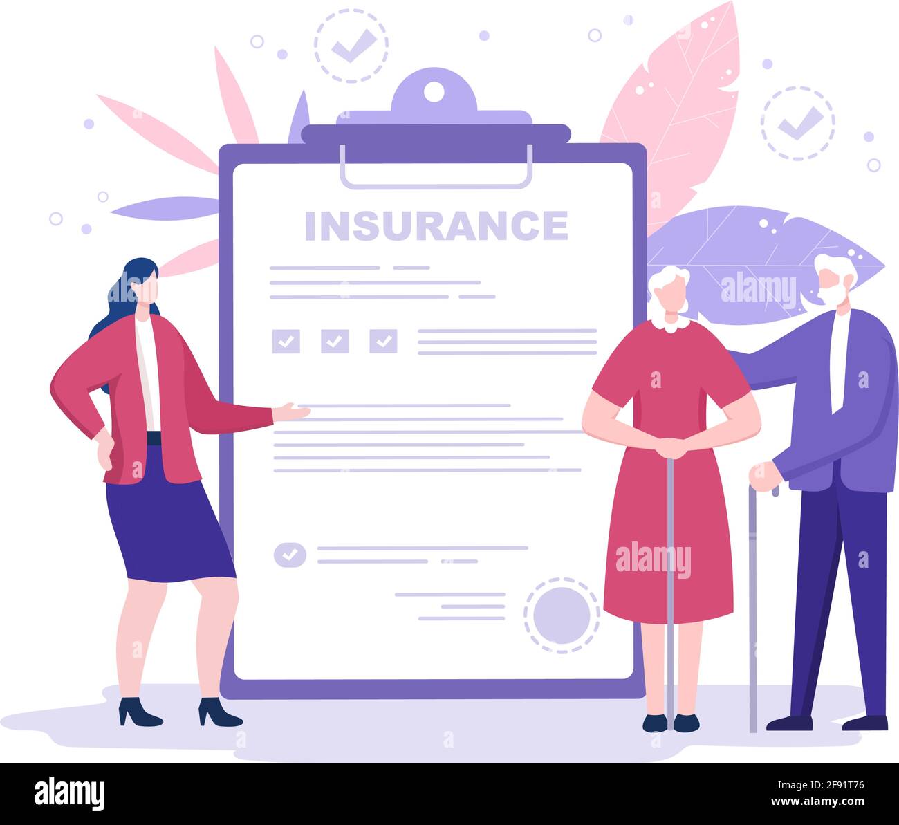 Old age assurance Stock Vector Images - Alamy