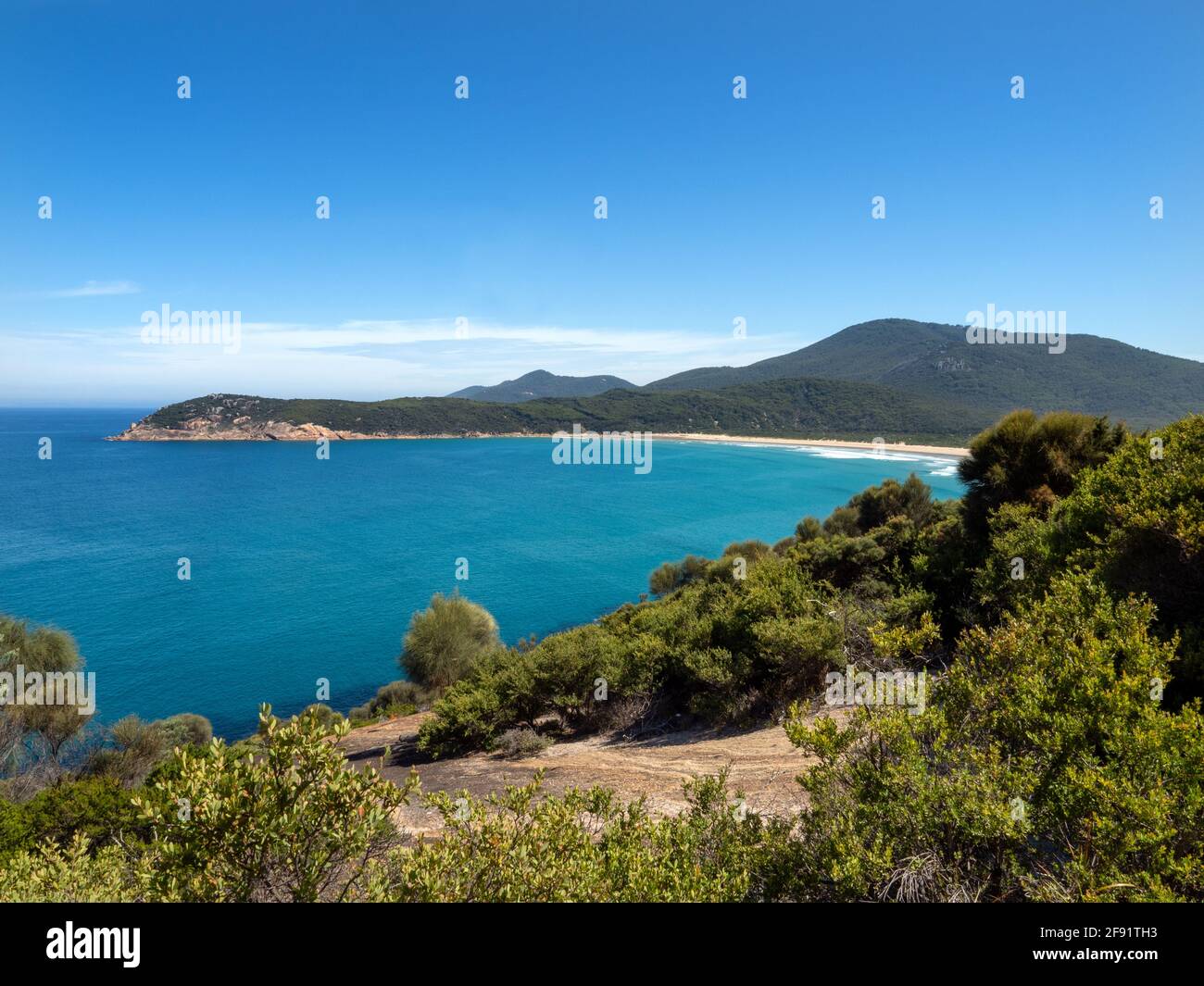 View looking over Norman Beach, Wilsons Promontory National Park ...