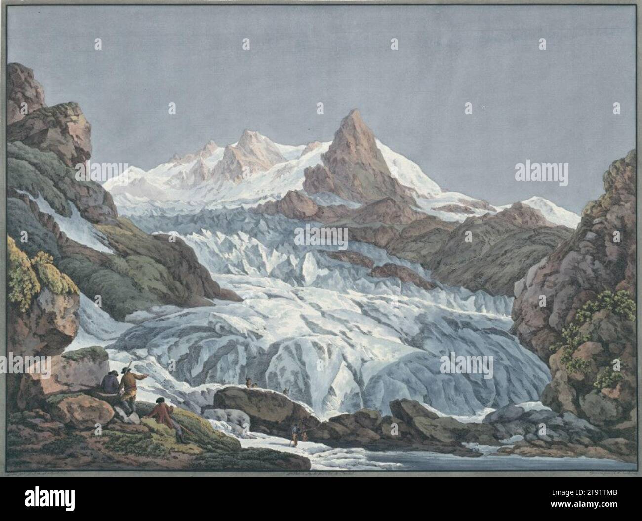 VIEW OF THE RHÔNE GLACIER, AT THE MOUNT OF THE FORGER has the eastern ...