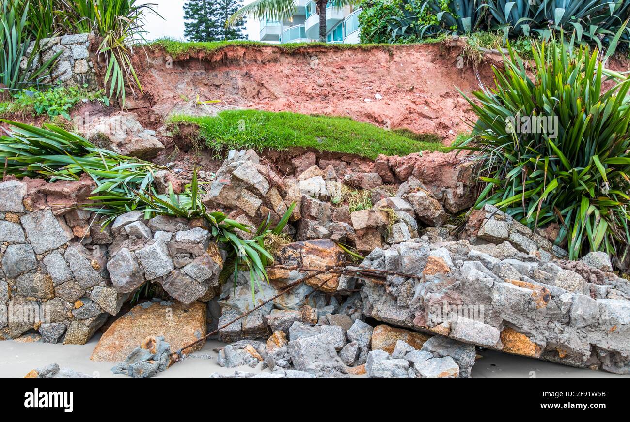 Sea waves high tide destruction hi-res stock photography and images - Alamy