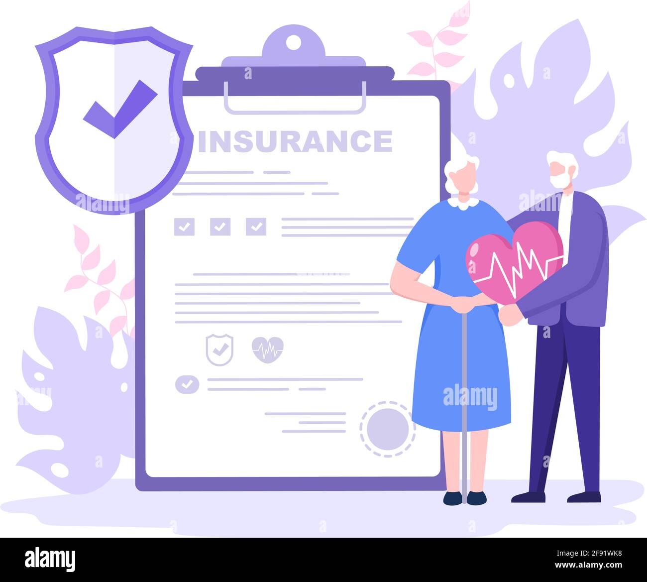 Old age assurance Stock Vector Images - Alamy