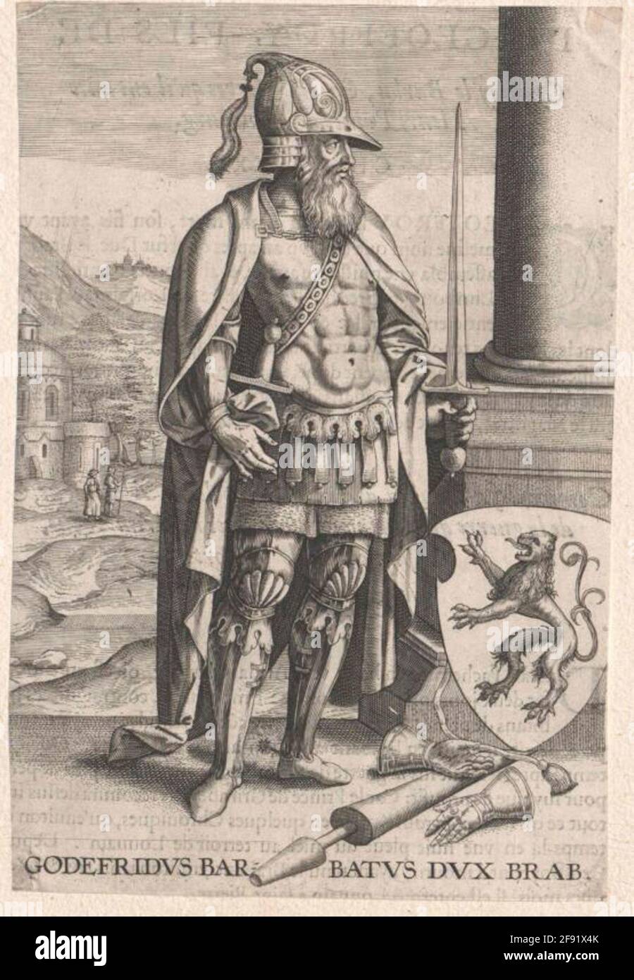 Gottfried I, the bearded, Count of Lions, Duke of Niederlothringen ...