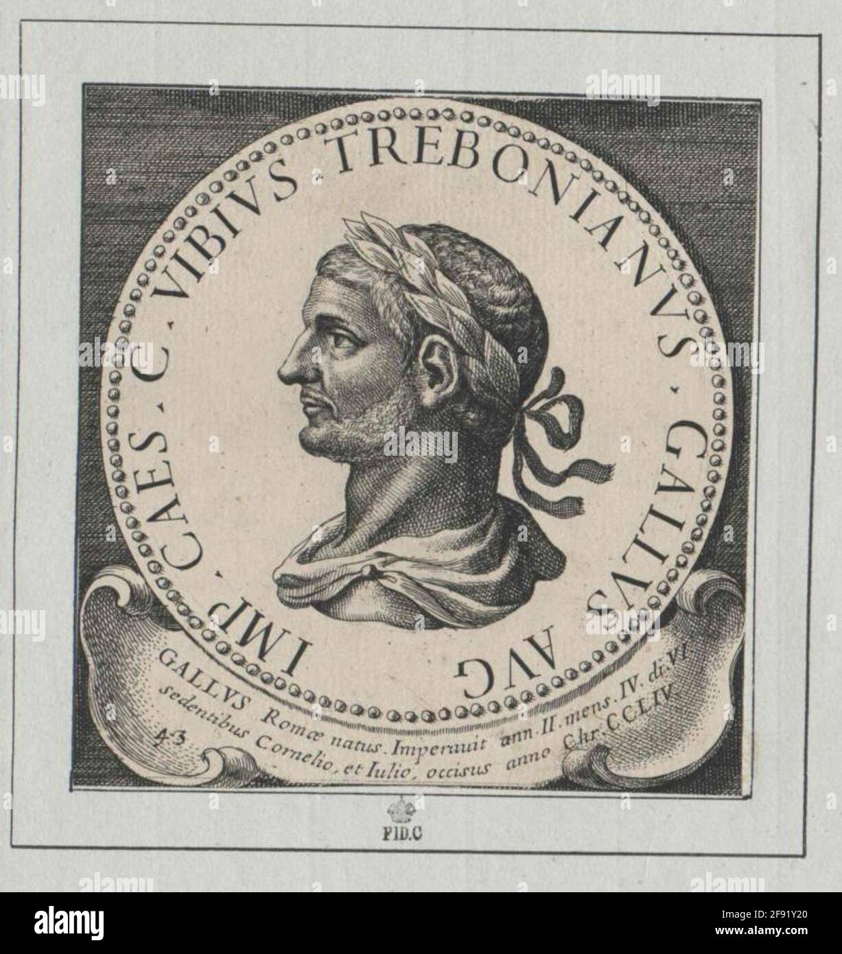 Trebonianus Gallus, Roman Emperor Stock Photo - Alamy