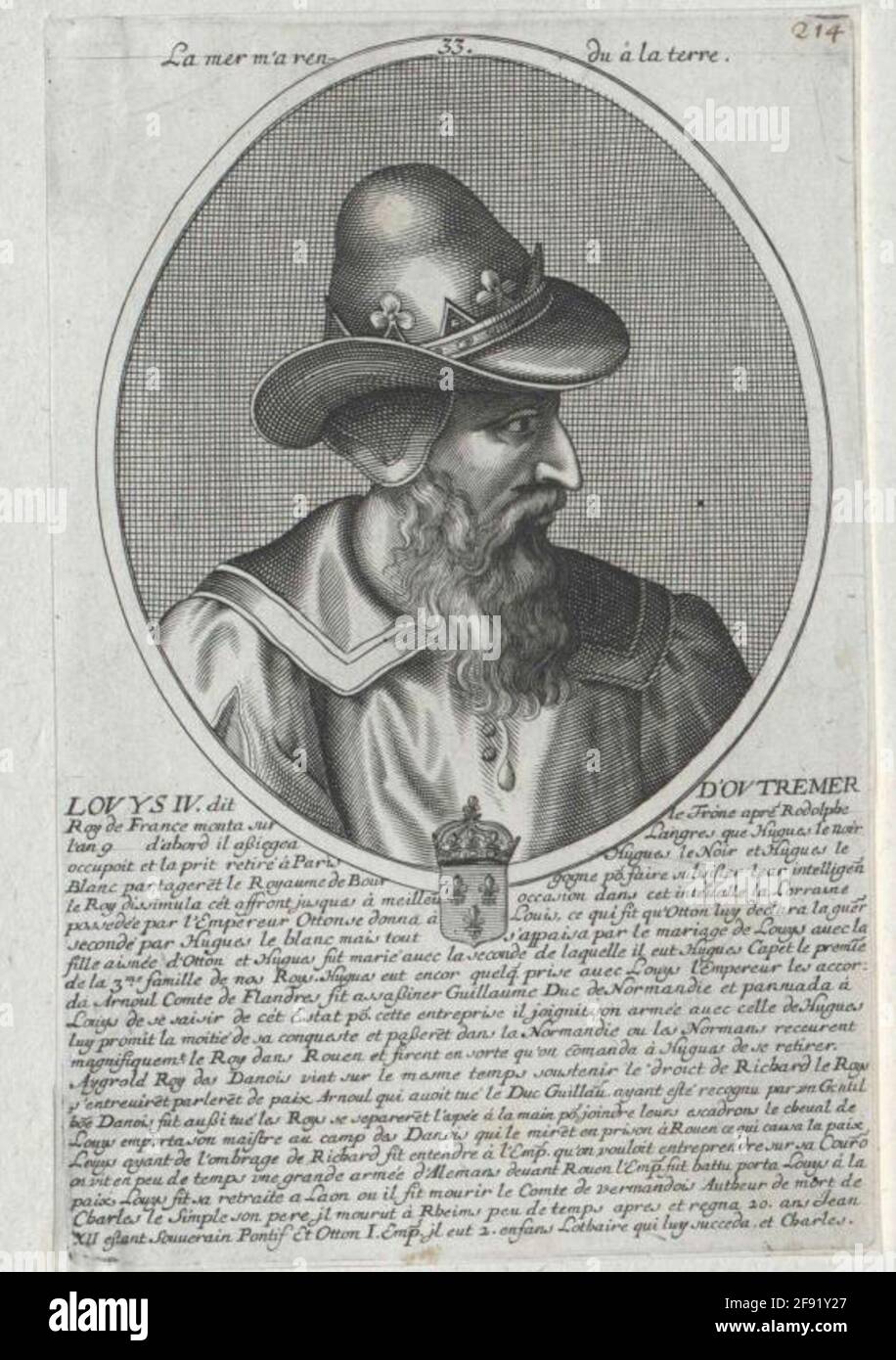 Ludwig IV., The overseas king of France Stock Photo - Alamy