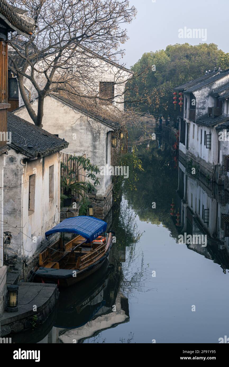 Early morning landscape of Zhouzhuang, an ancient water town in the ...