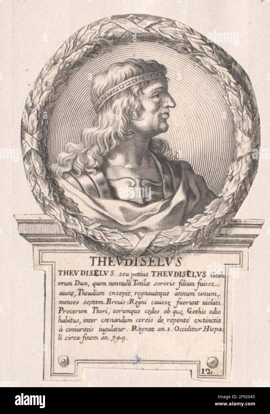 Theeudegisel, King of the Westgoten Stock Photo - Alamy