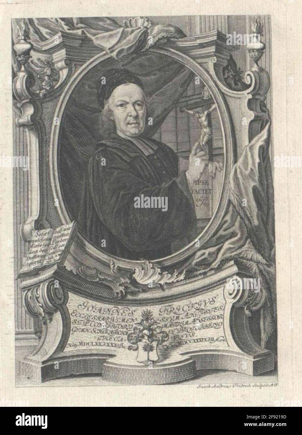 Frick, Johann Stecher: Fridrich, Jacob Andreas (1684 Stock Photo - Alamy