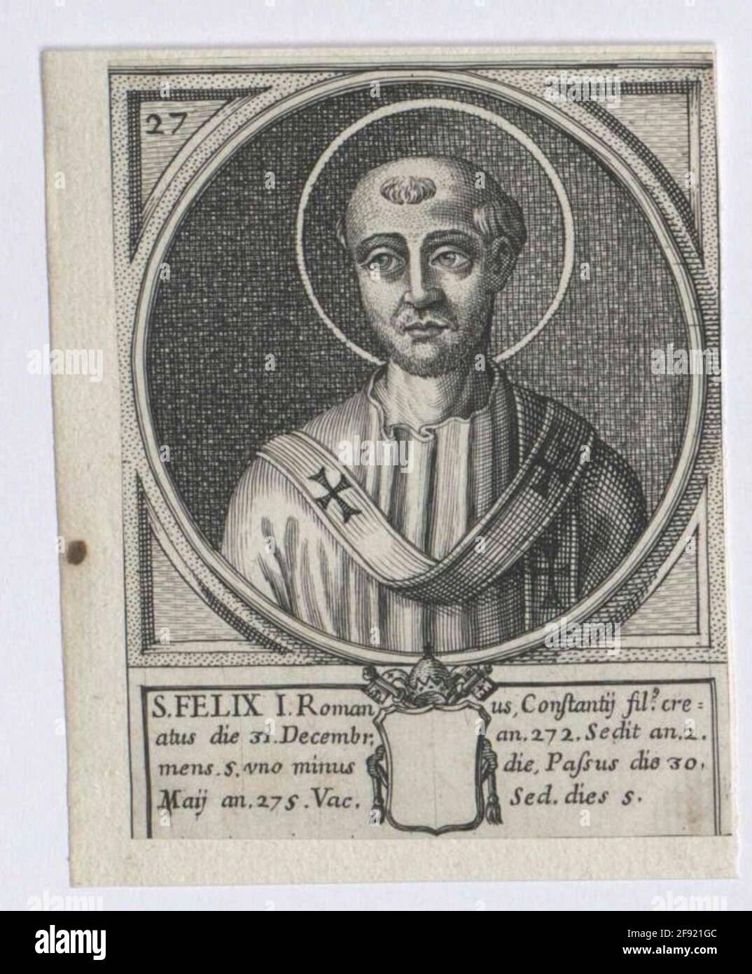 Felix I., Papa Stock Photo - Alamy