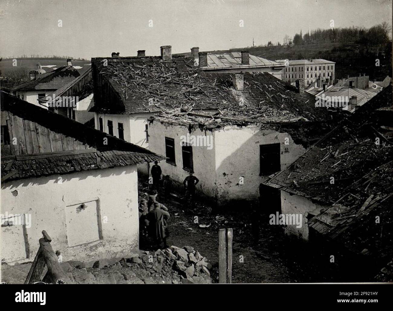 Through a Russian aviator bomb destroyed house. Recorded on April 1 ...