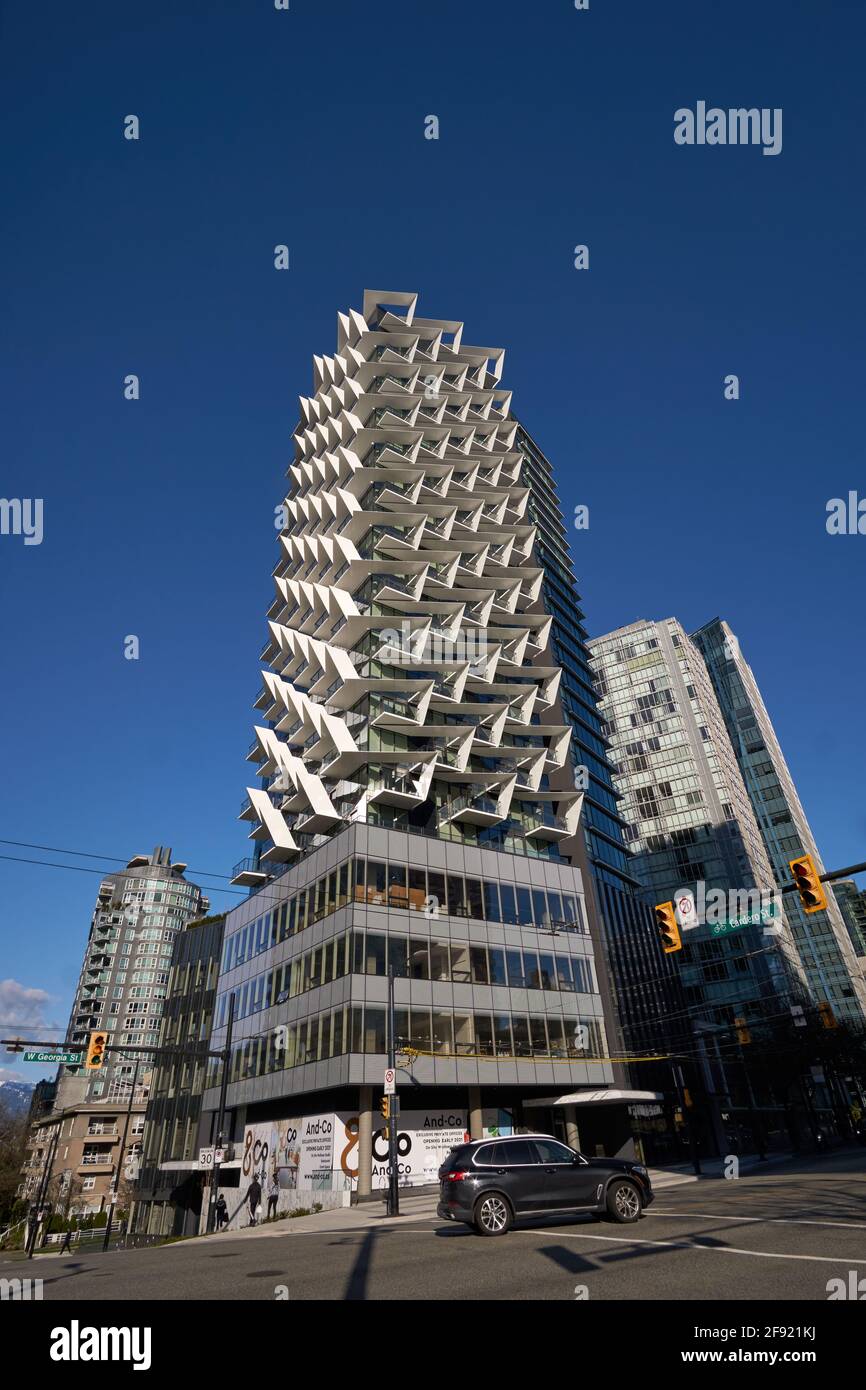 New Cardero residential building on West Georgia Street in Downtown ...